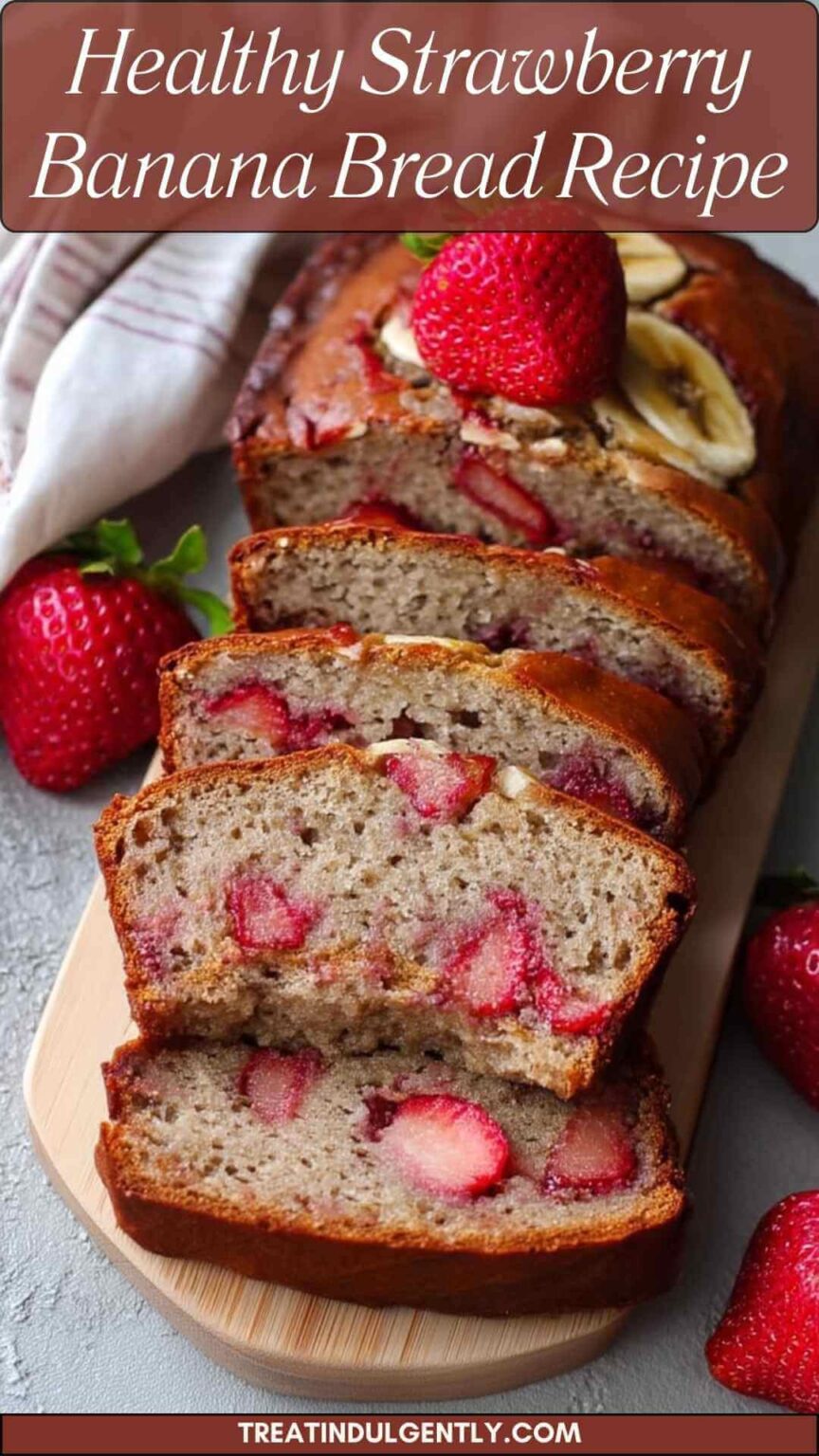 Healthy Strawberry Banana Bread Recipe - Treat Indulgently