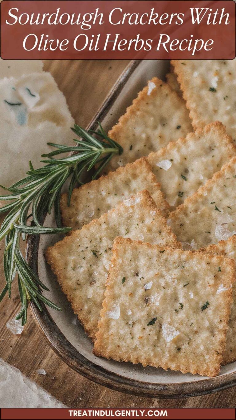 Sourdough Crackers With Olive Oil Herbs Recipe - Treat Indulgently